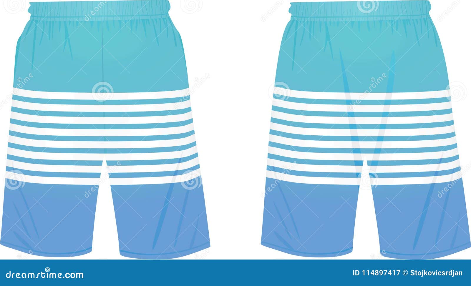 Blue summer shorts stock vector. Illustration of clothing - 114897417