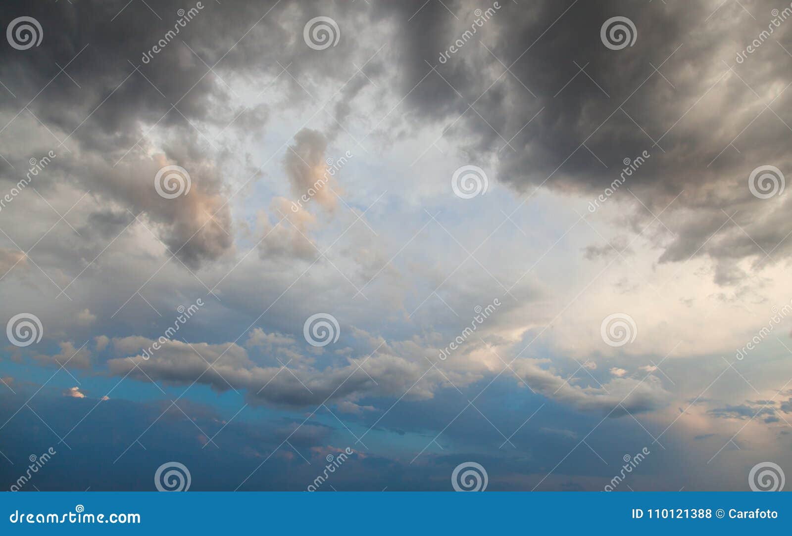 Blue summer sky stock photo. Image of meteorology, cloudscape - 110121388