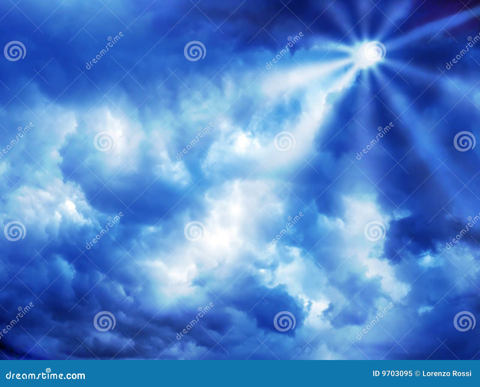 Blue sun stock image. Image of blue, powerful, background - 9703095