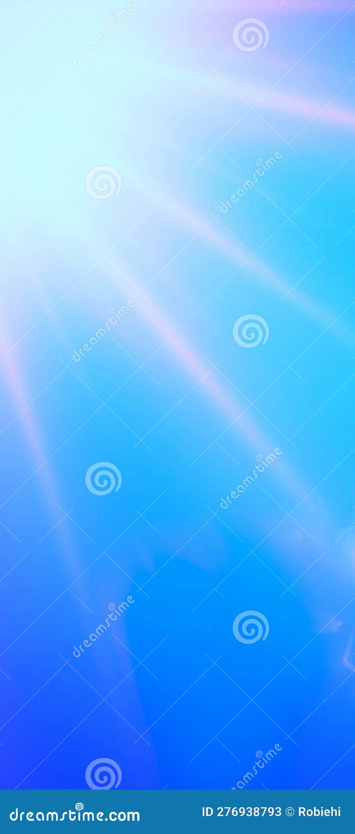 Blue Sun Flare Effect Vertical Design Background. Simple Design ...