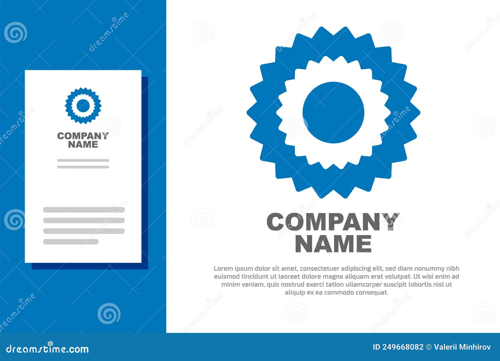 Blue Sun Icon Isolated on White Background. Logo Design Template ...