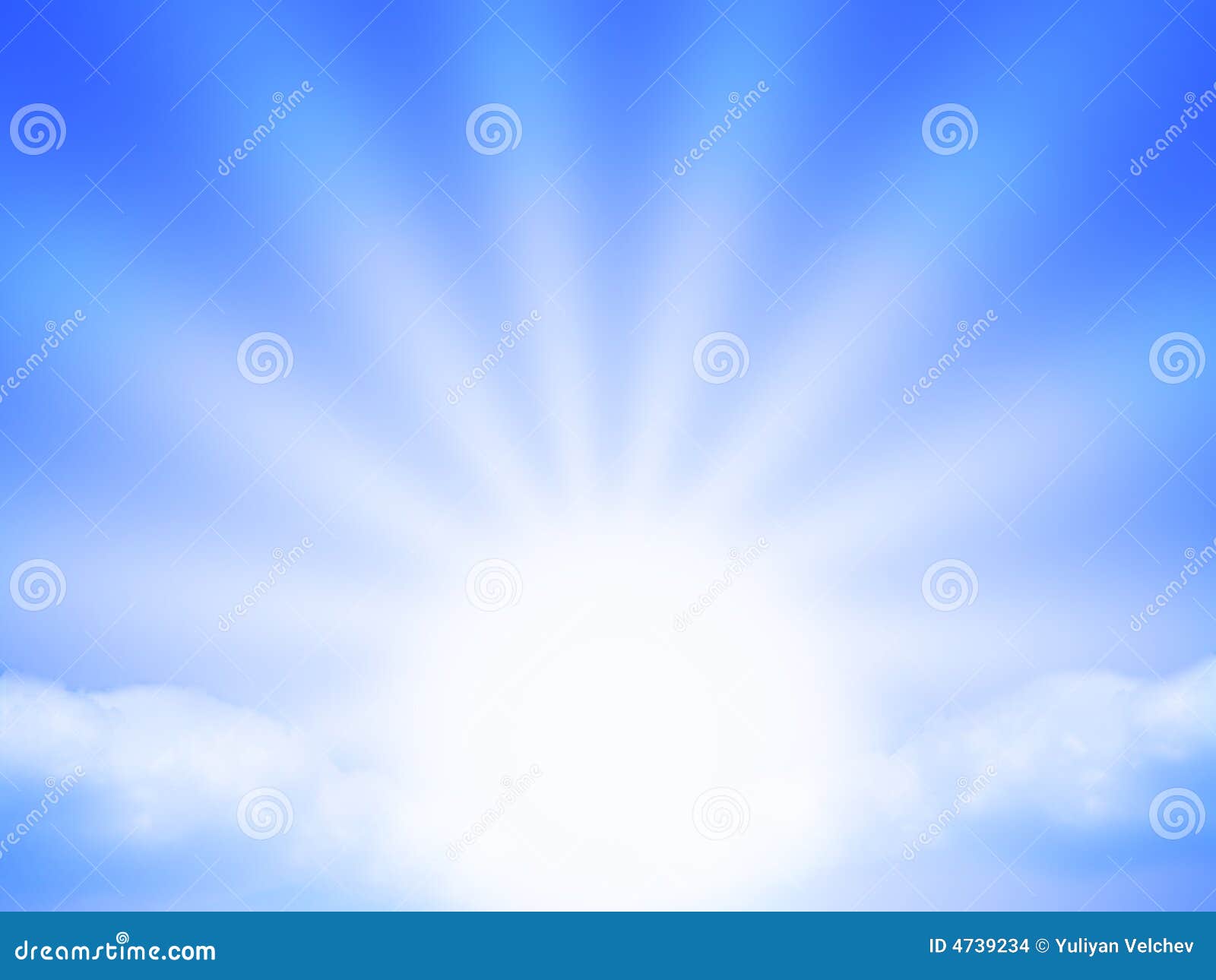 Blue sunbeam stock illustration. Illustration of fluffy - 4739234
