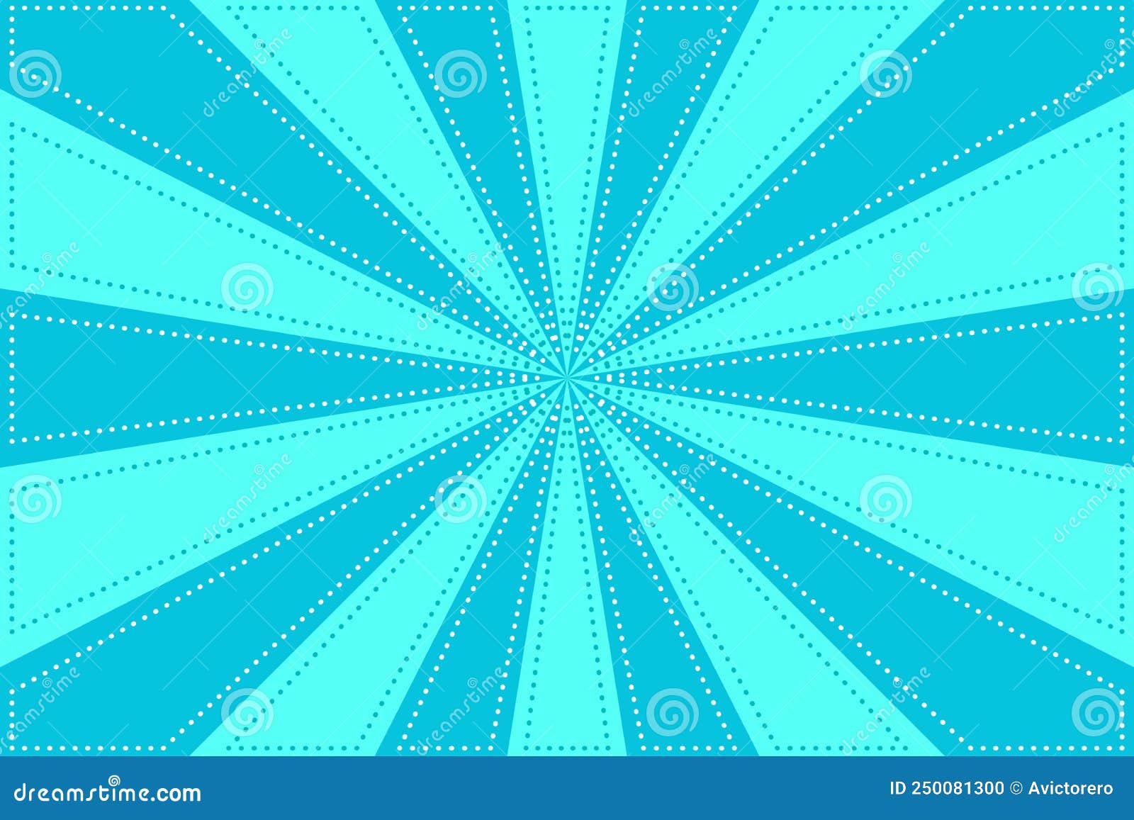 Blue Sunburst Pattern Background Stock Vector - Illustration of shine ...