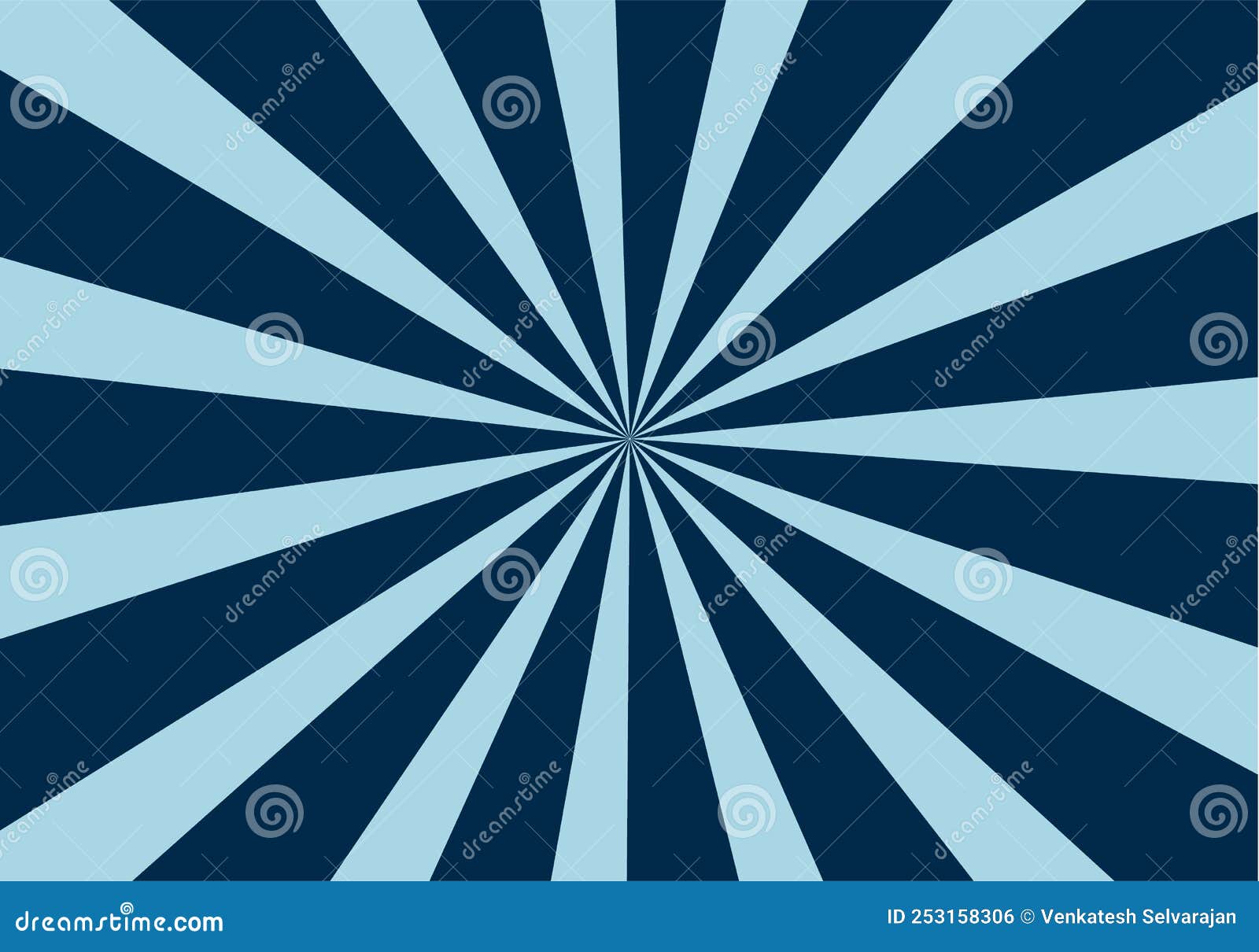 Blue Sunburst with Rays Background Stock Vector - Illustration of ...
