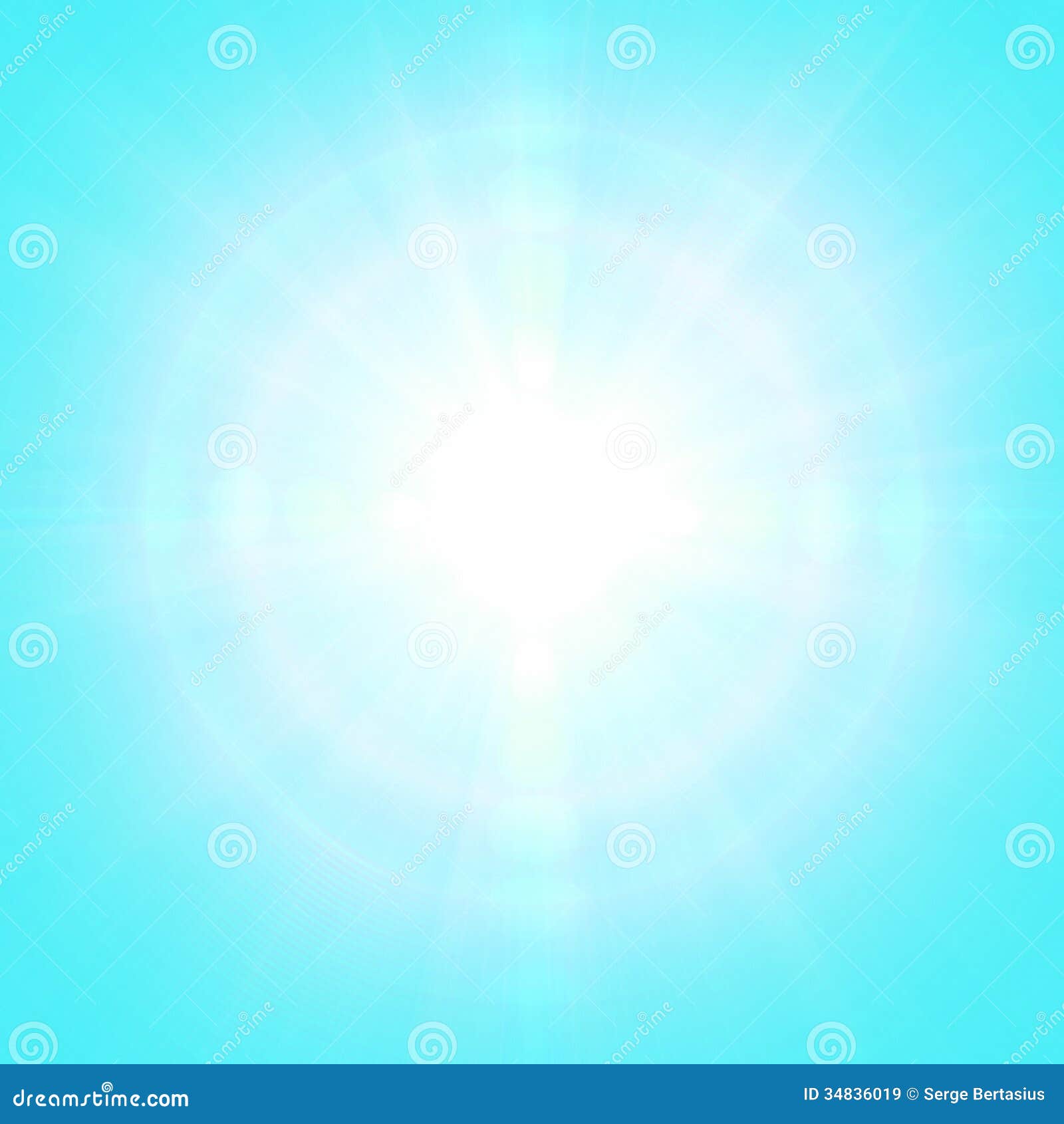 Blue sunny background stock illustration. Illustration of sunburst ...