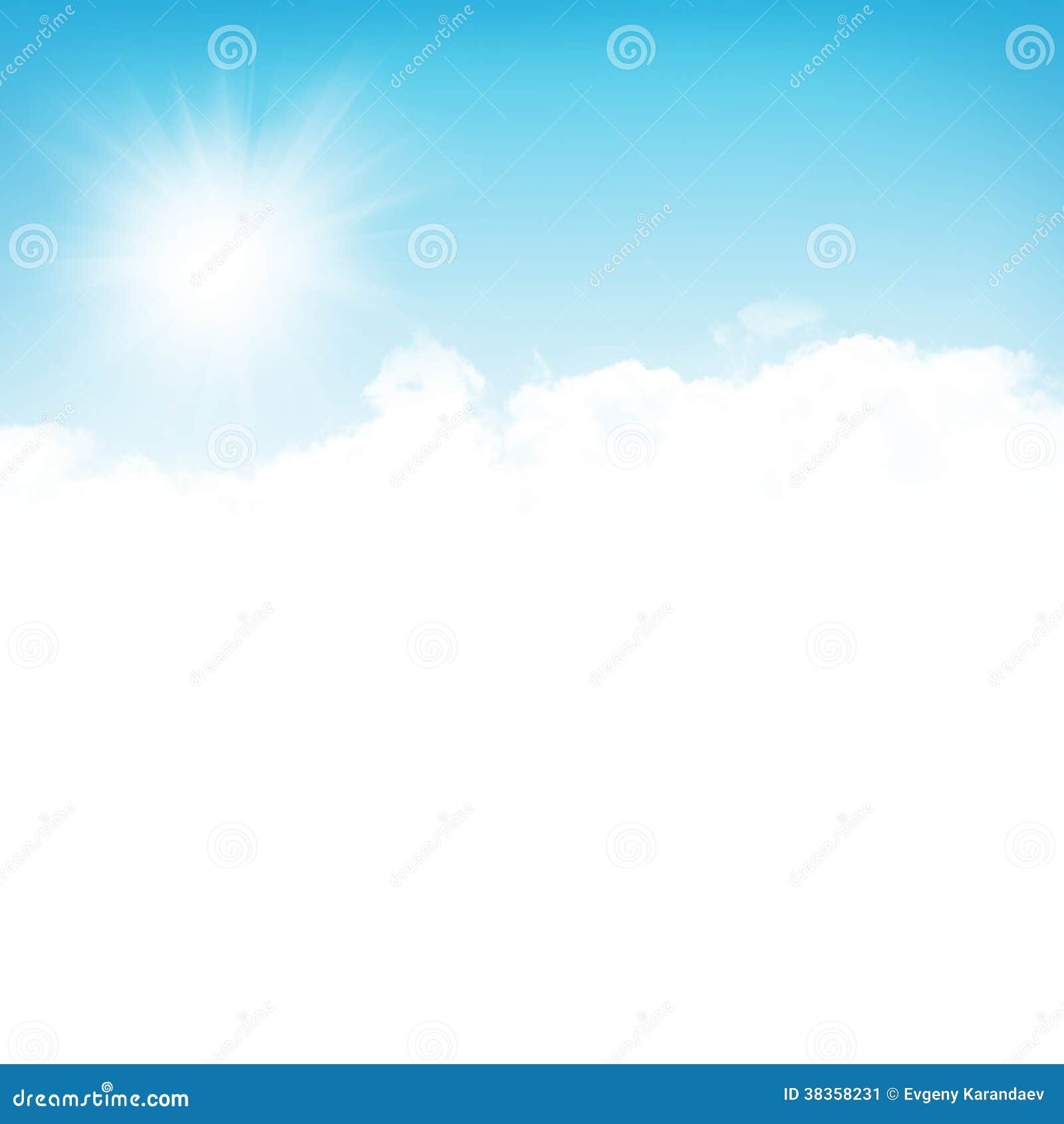 Blue sunny sky stock image. Image of backdrop, view, light - 38358231