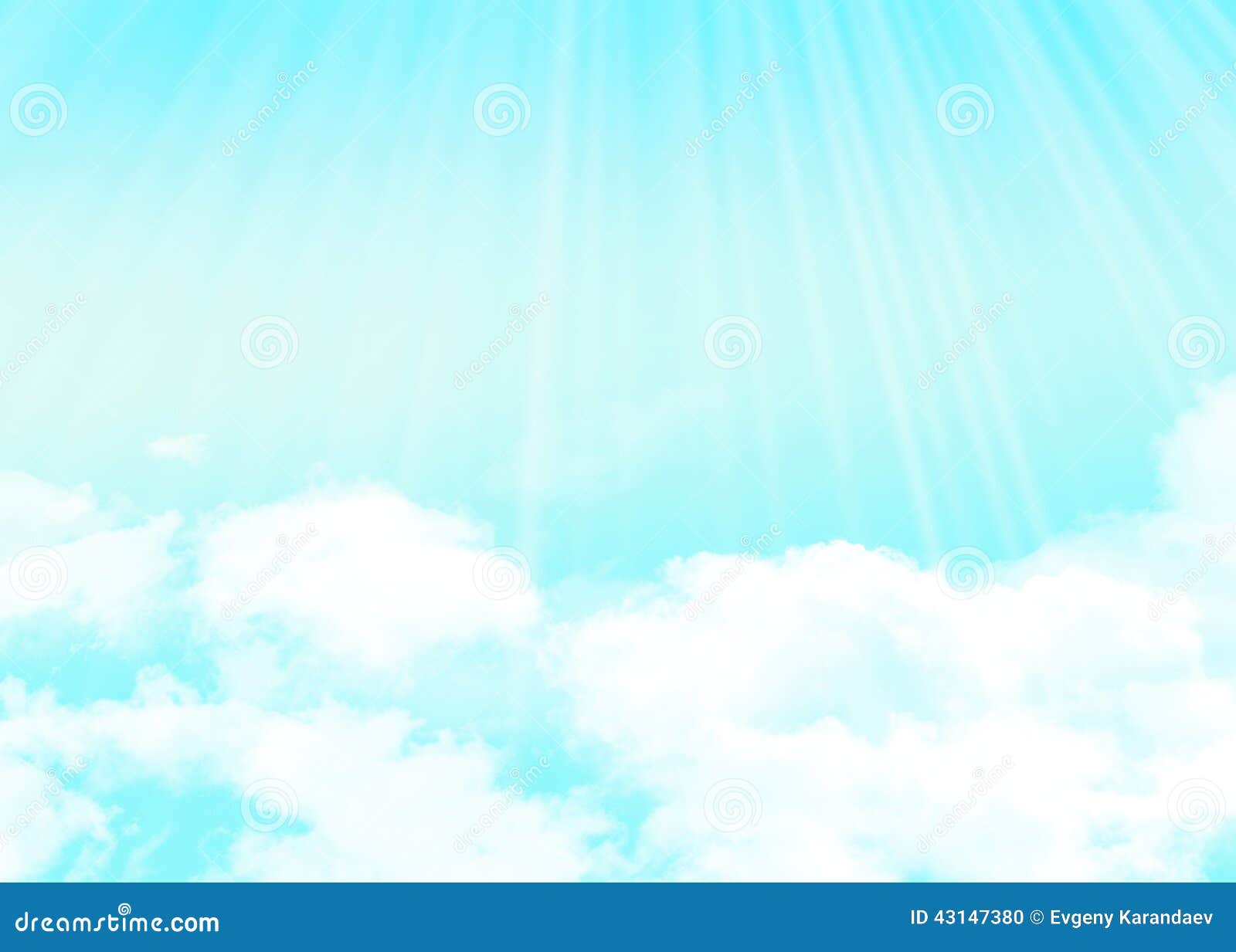 Blue sunny sky stock photo. Image of high, copyspace - 43147380