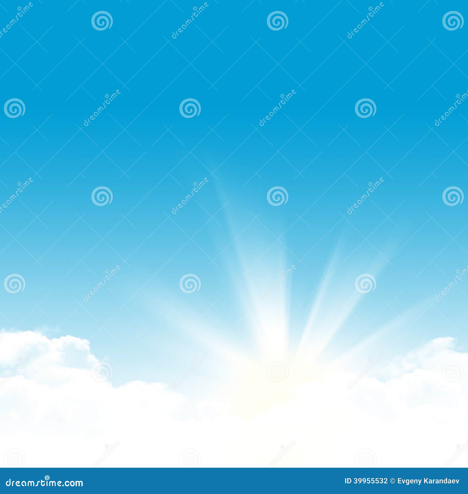 Blue sunny sky stock photo. Image of color, cloudy, space - 39955532