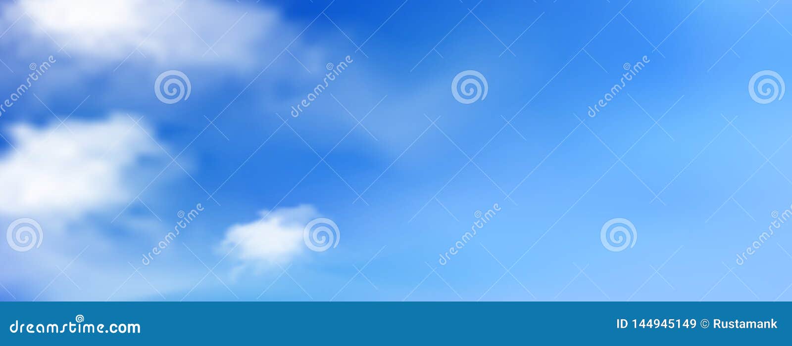 Blue Sunny Sky with White Clouds Stock Vector - Illustration of ... Blue Sunny Sky with White Clouds Stock Vector - Illustration of ...