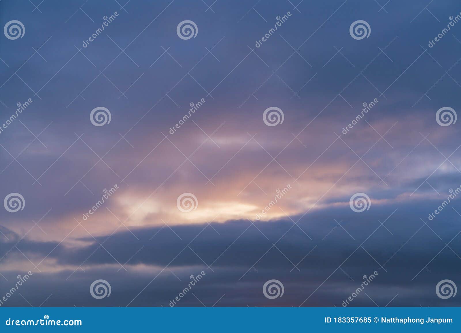 Blue Sunrise Sky for Background. Stock Image - Image of night ...