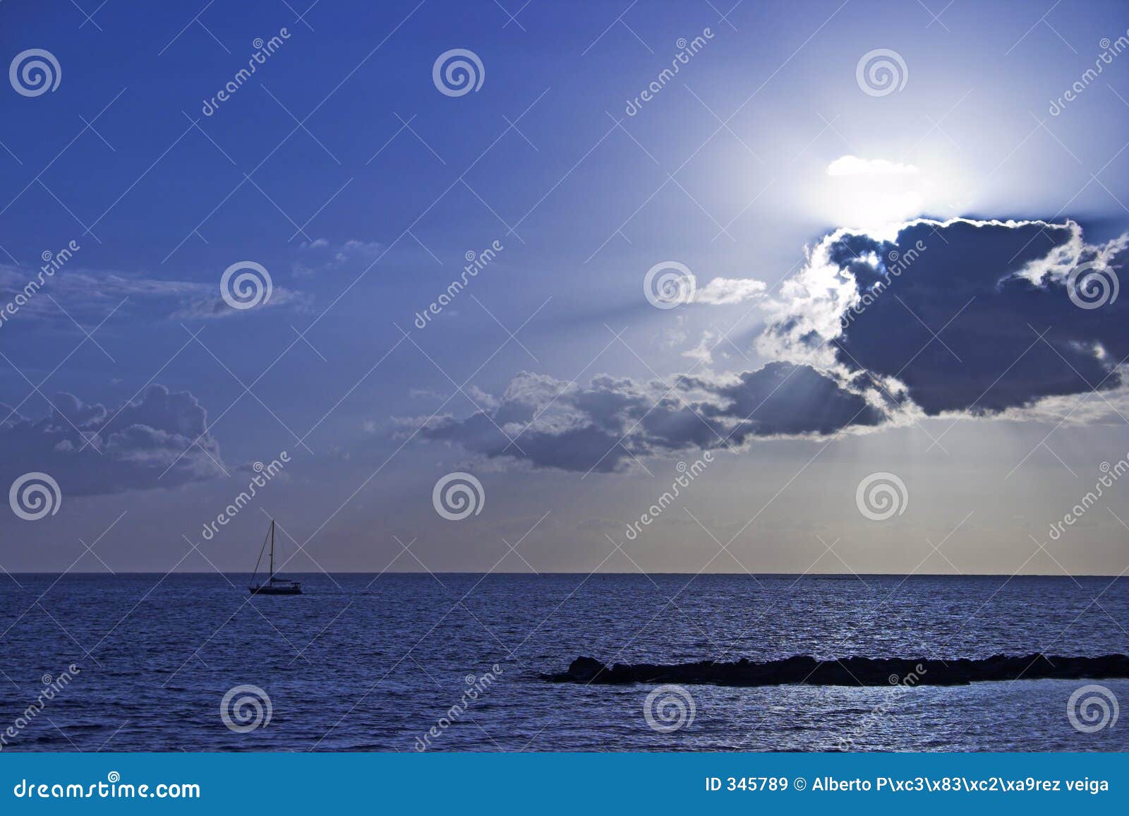Blue sunset stock image. Image of white, peace, quiet, holidays - 345789