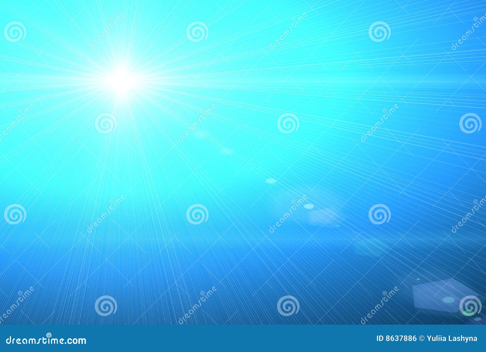 Blue sunshine stock illustration. Illustration of beam - 8637886