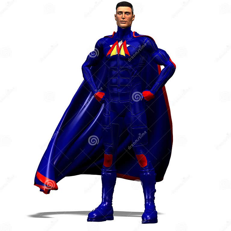 Blue super hero #2 stock illustration. Illustration of boots - 2456365