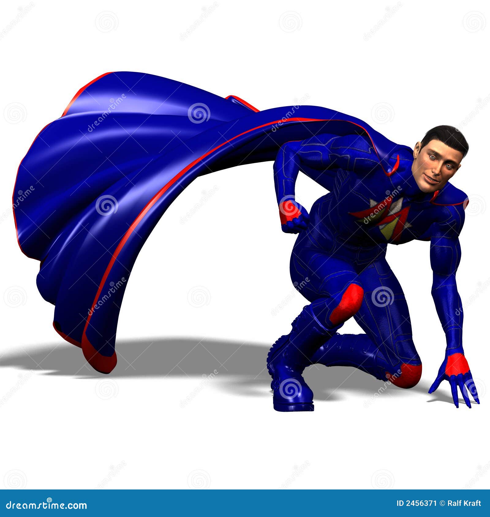 Blue super hero #5 stock illustration. Illustration of invulnerable ...