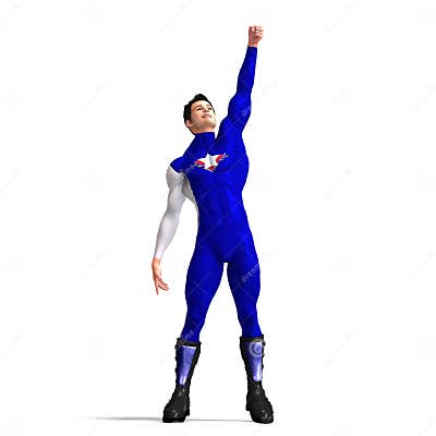 Blue Super Hero stock illustration. Illustration of knight - 8238653