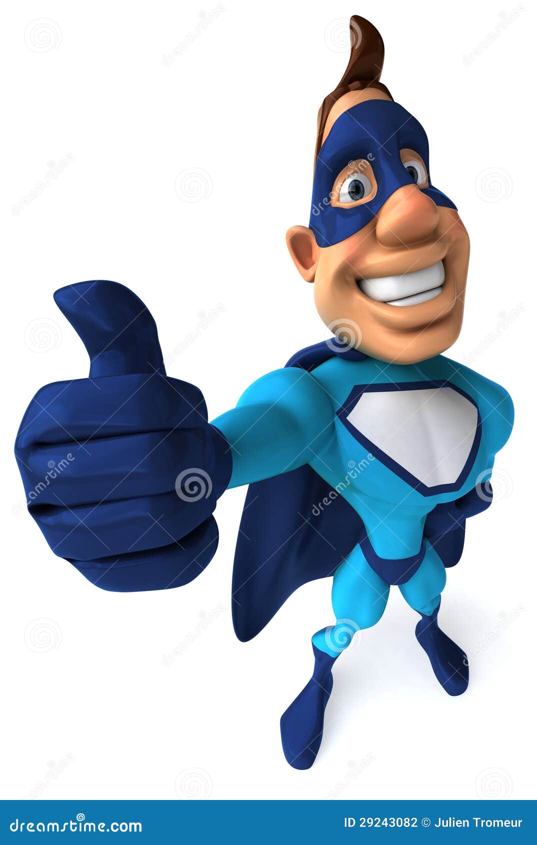Blue Superhero stock illustration. Illustration of blue - 29243082