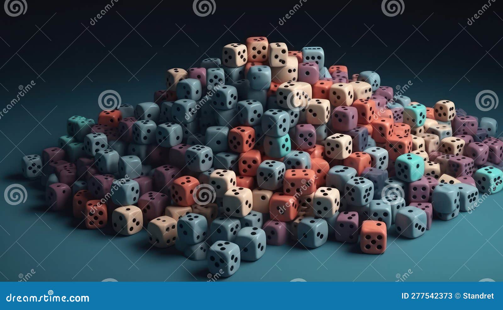 Blue Surface. Colored Cubes. Beautiful Illustration Picture Stock ...