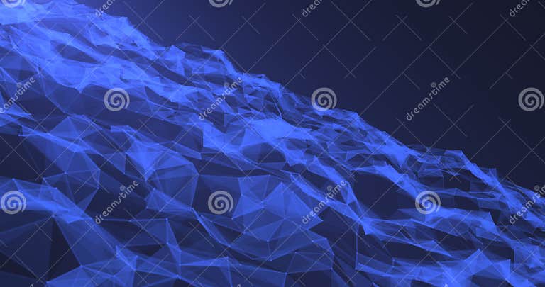 A Blue Surface Formed by Triangular Faces Connected To Each Other at ...