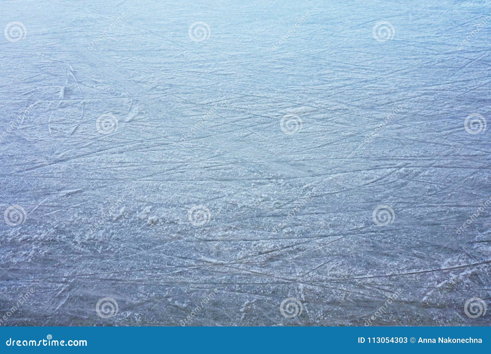 Blue Surface of Ice on the Ice Rink. Stock Image - Image of material ...