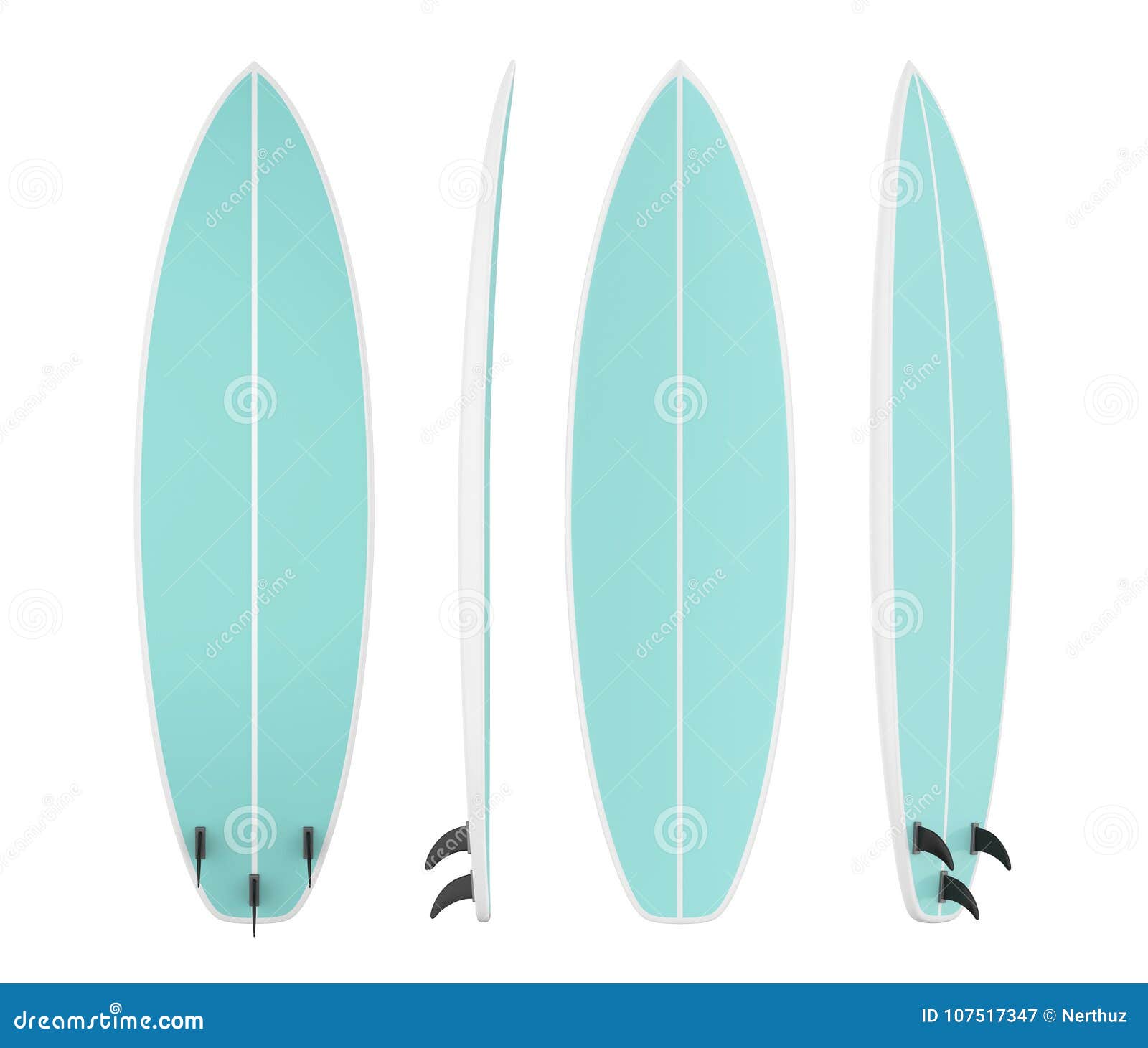 Blue Surfboard Isolated stock illustration. Illustration of summer ...