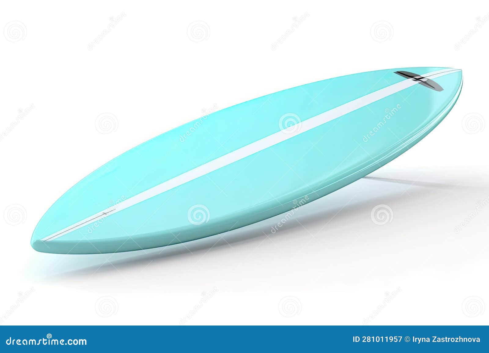 Blue Surfboard on a White Background. Generative Ai Stock Illustration ...