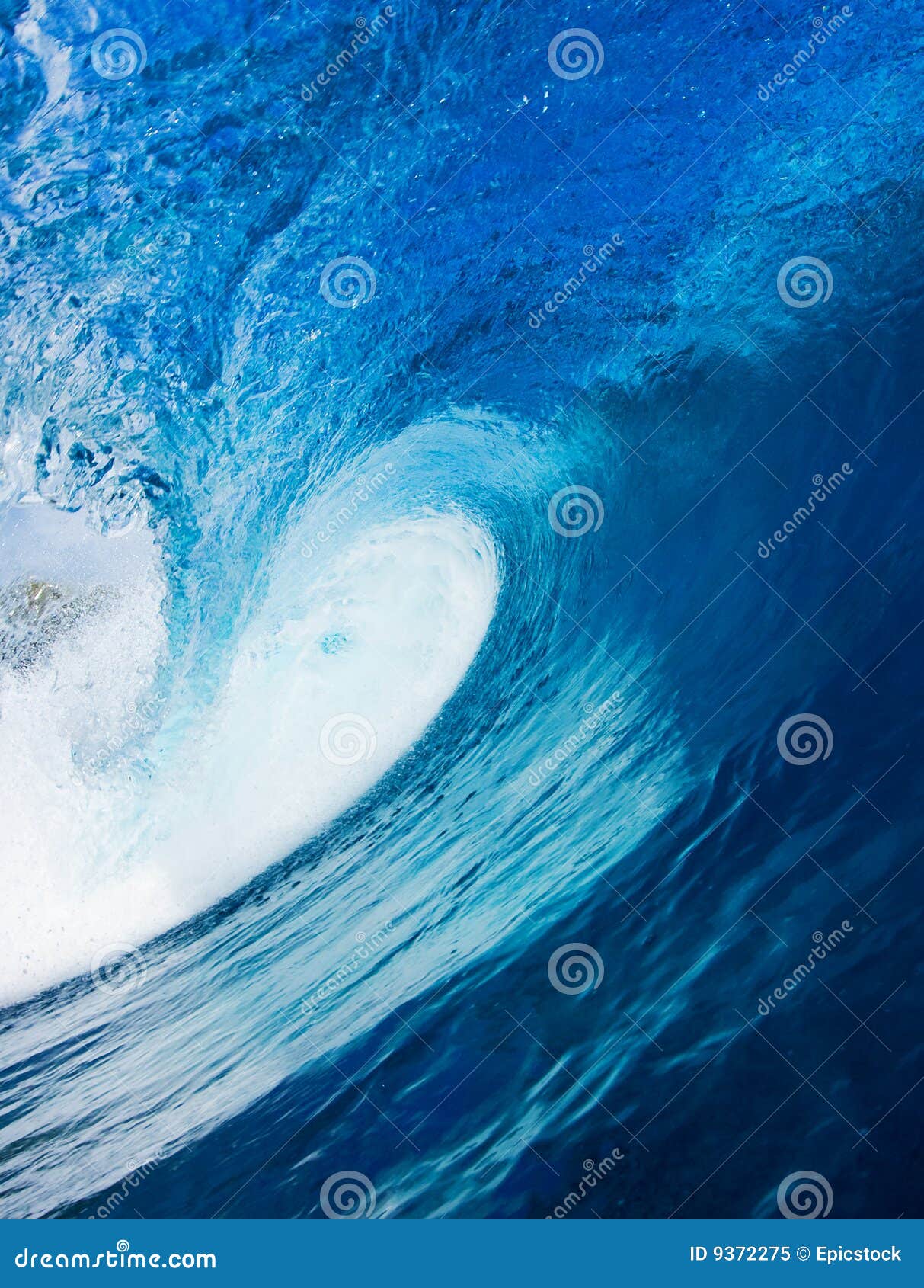 Blue Surfing Wave stock image. Image of powerful, tsunami - 9372275