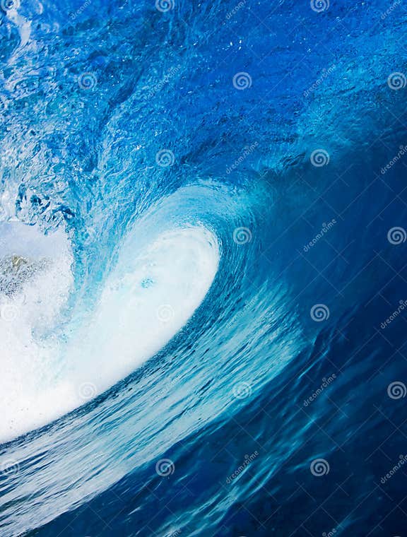 Blue Surfing Wave stock image. Image of powerful, tsunami - 9372275