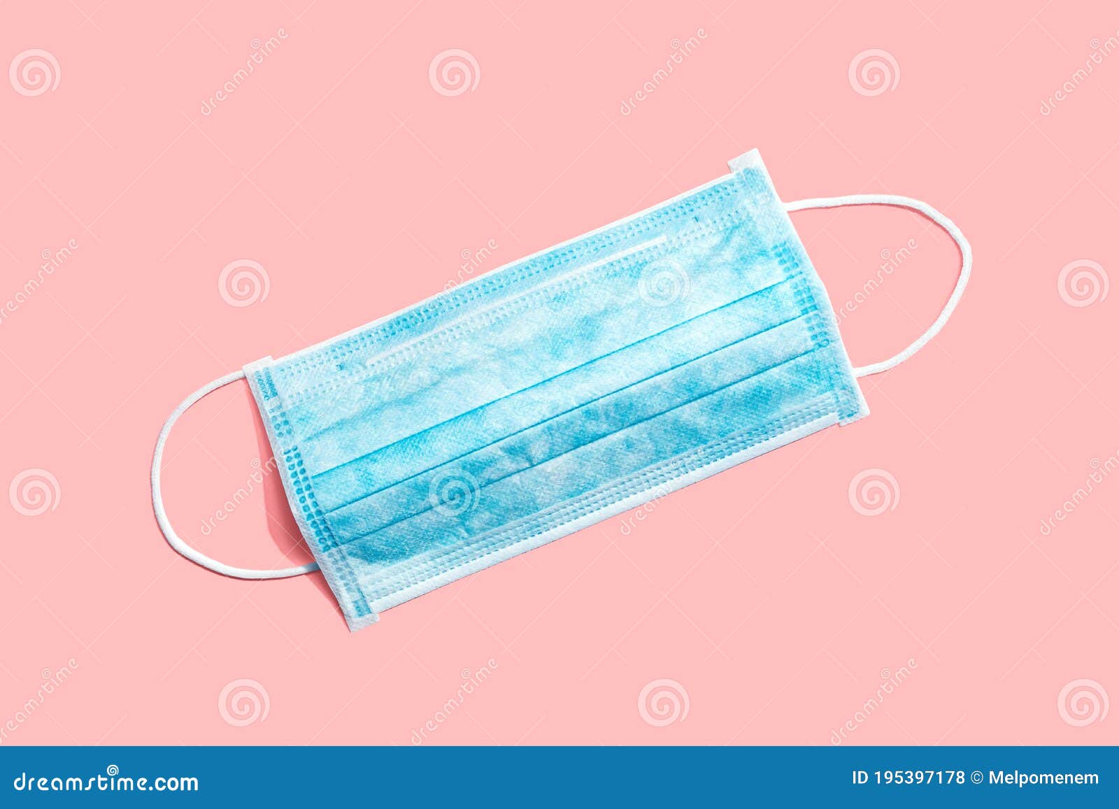 Blue surgical mask stock photo. Image of safety, corona - 195397178