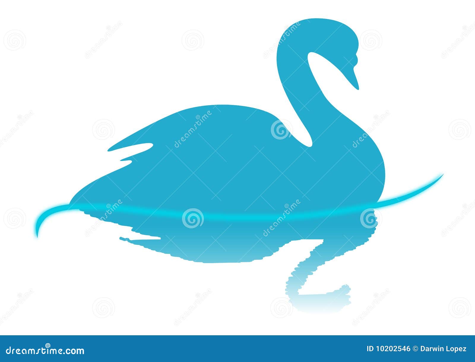 Blue Swan illustration stock illustration. Illustration of ...