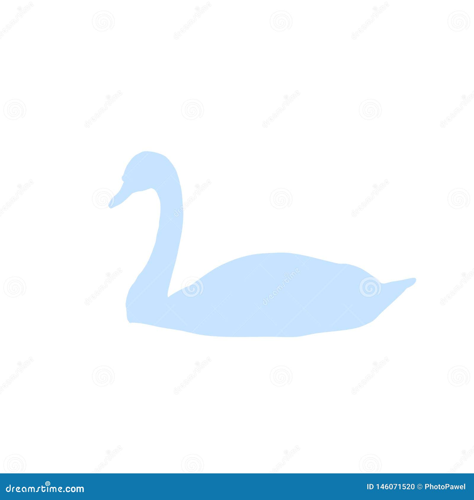 Blue swan vector stock illustration. Illustration of swim - 146071520