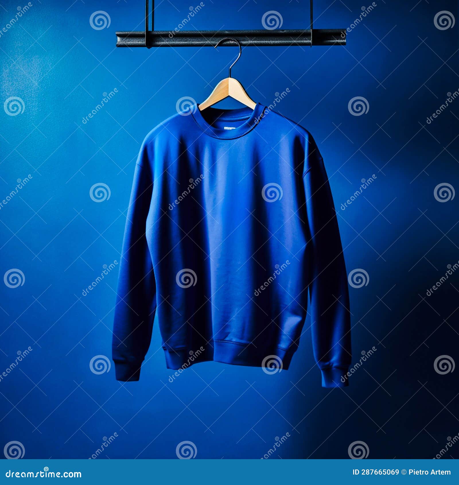 Blue Sweater on a Blue Background. Generative AI Stock Illustration ...