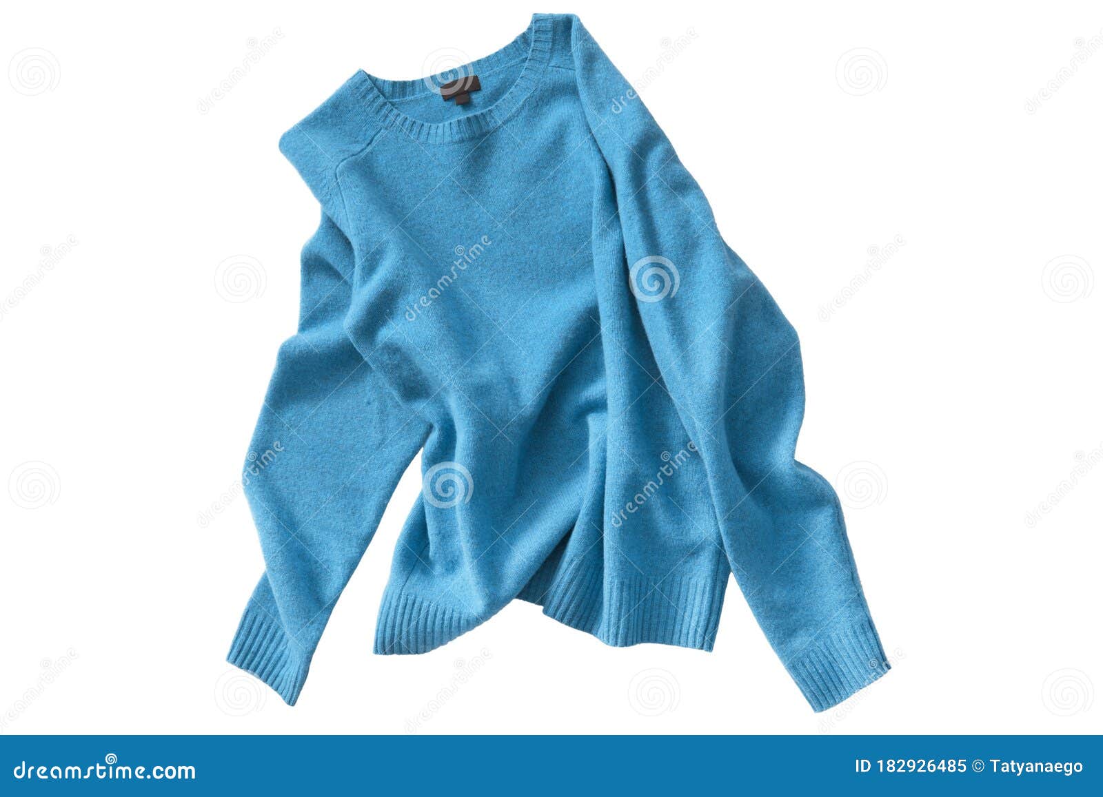 Blue sweater isolated stock image. Image of crumpled - 182926485