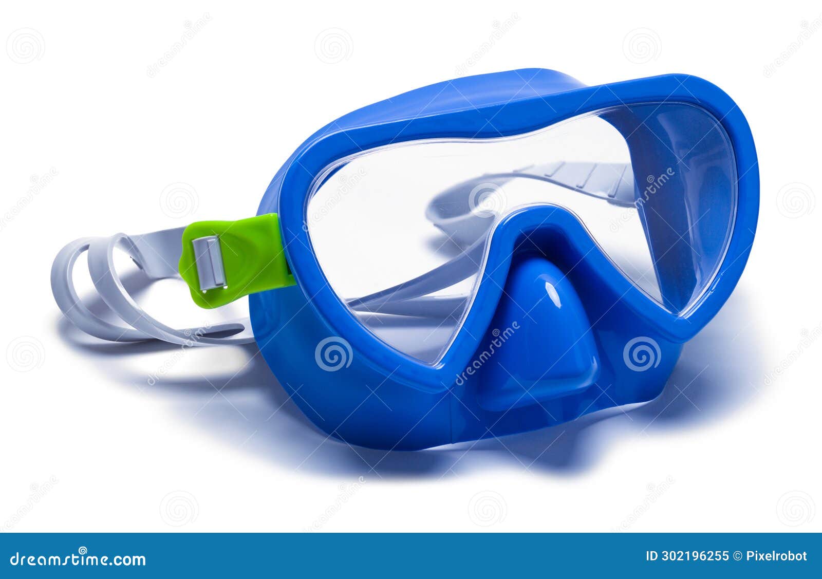 Blue Swim Mask stock image. Image of eyewear, view, plastic - 302196255