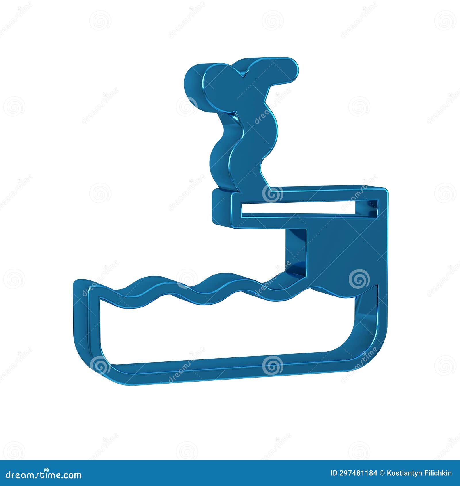 Blue Swimmer Athlete Icon Isolated On Transparent Background. Stock ...