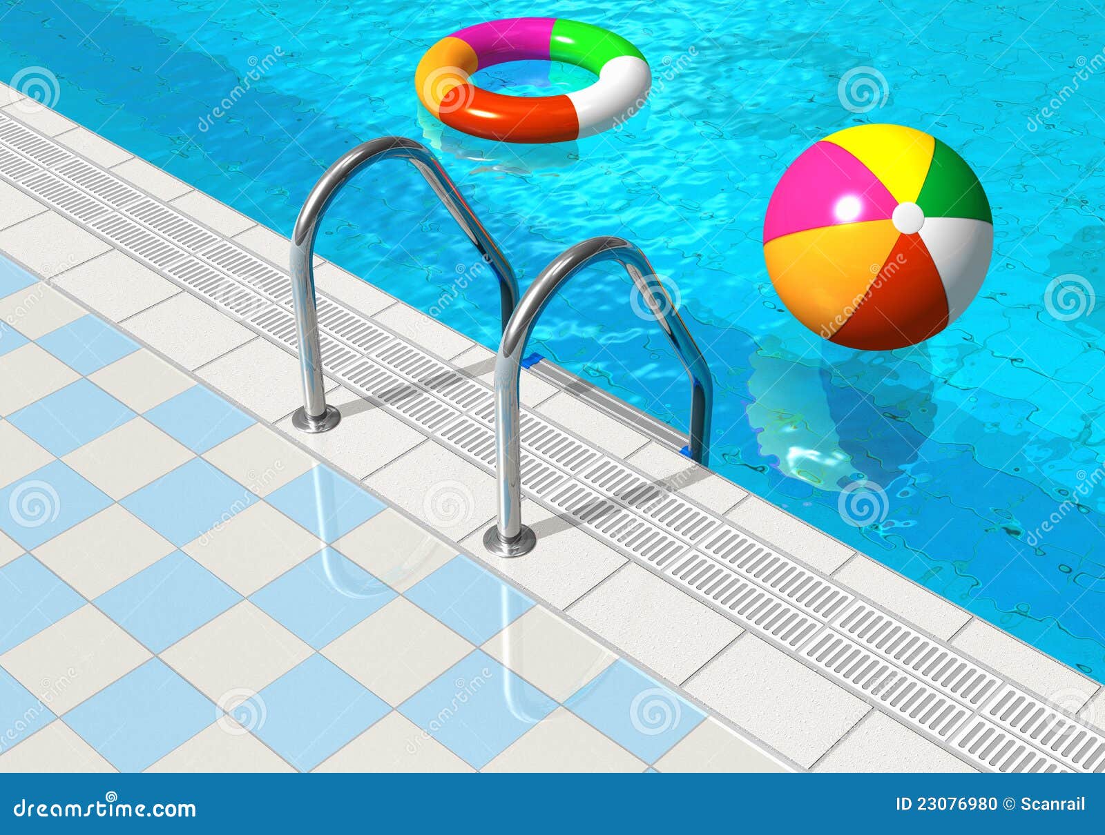 Blue swimming pool stock illustration. Illustration of leisure - 23076980