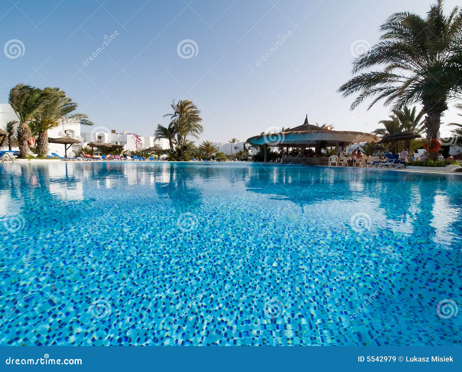 Blue Swimming Pool stock image. Image of apartment, holiday - 5542979