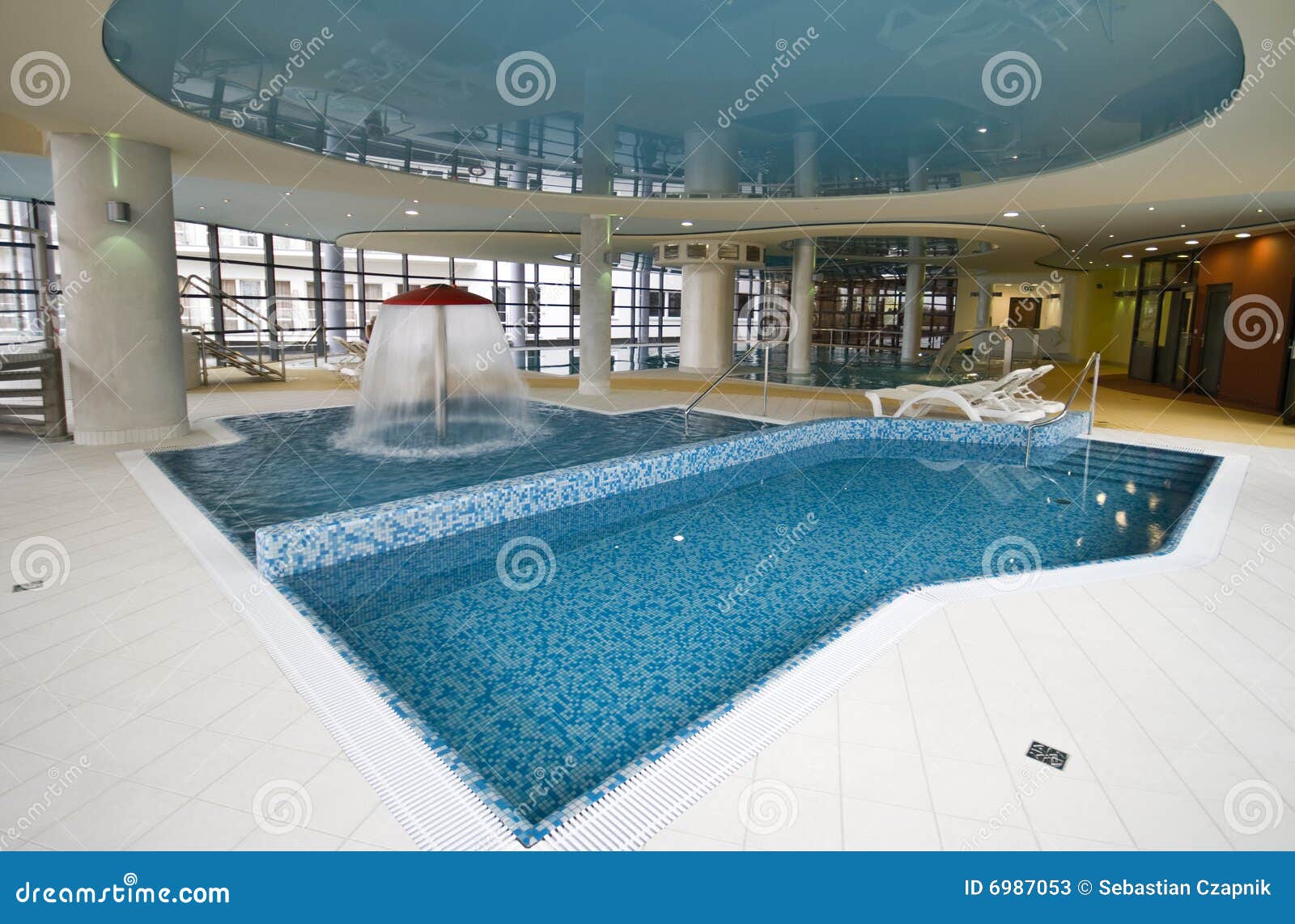 Blue swimming pool stock image. Image of pool, fresh, aluminum - 6987053