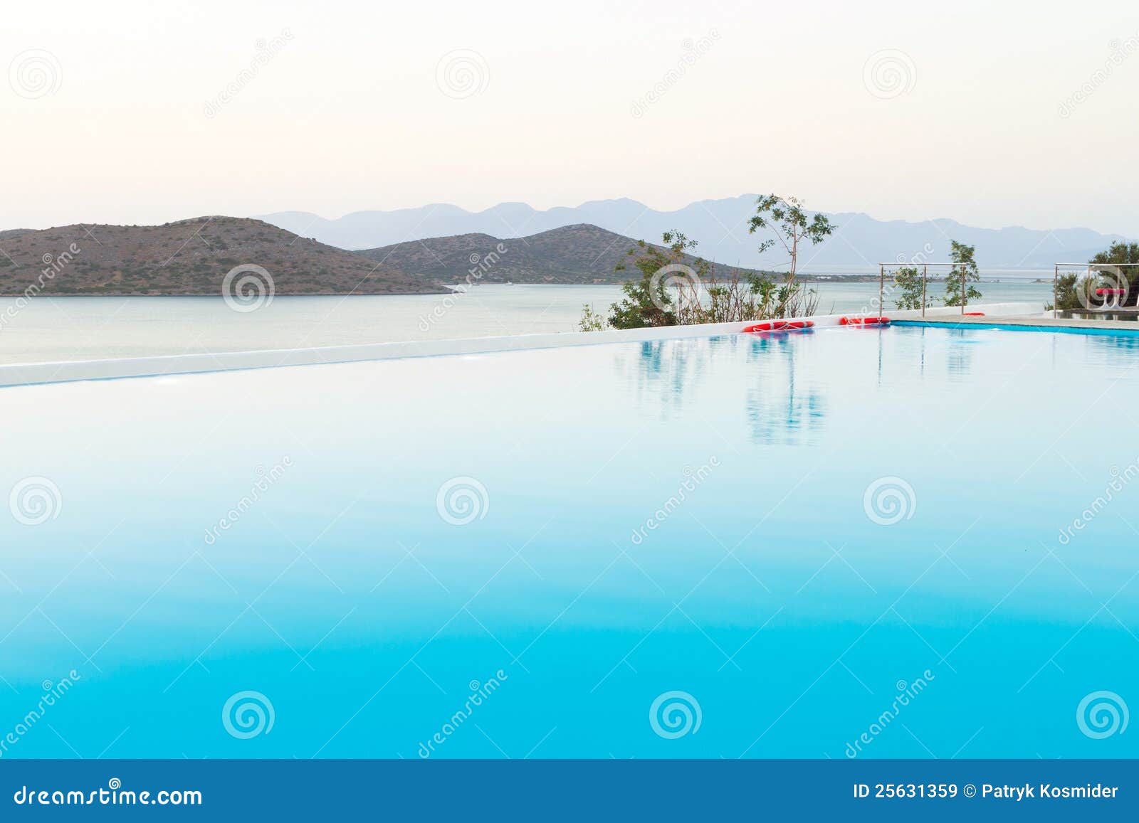 Blue Swimming Pool on Crete Stock Image - Image of europe, hotel: 25631359