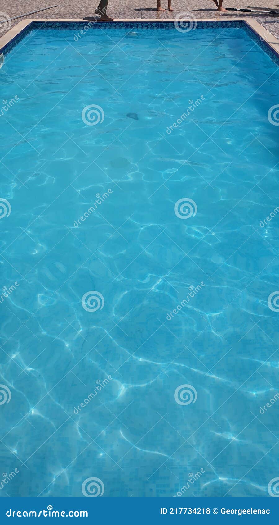 Blue Swimming Pool Outdoors Stock Photo - Image of rectangular ...