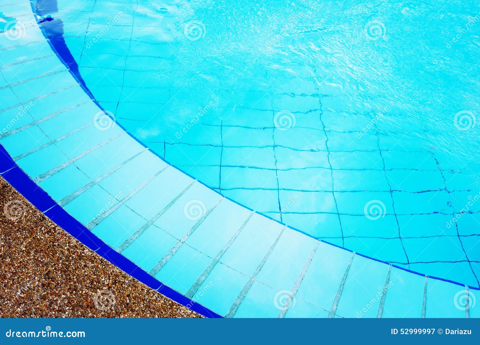 Pool With Pure Blue Water Background. Top View Of Swimming Pool And ...