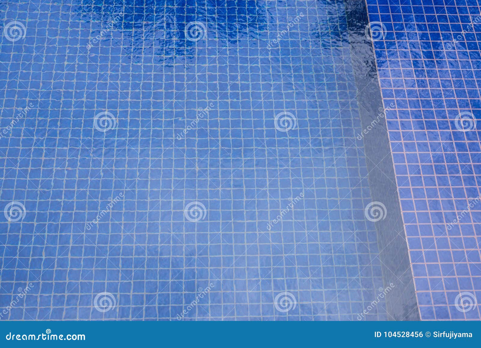 Blue swimming pool tile stock photo. Image of reflection - 104528456
