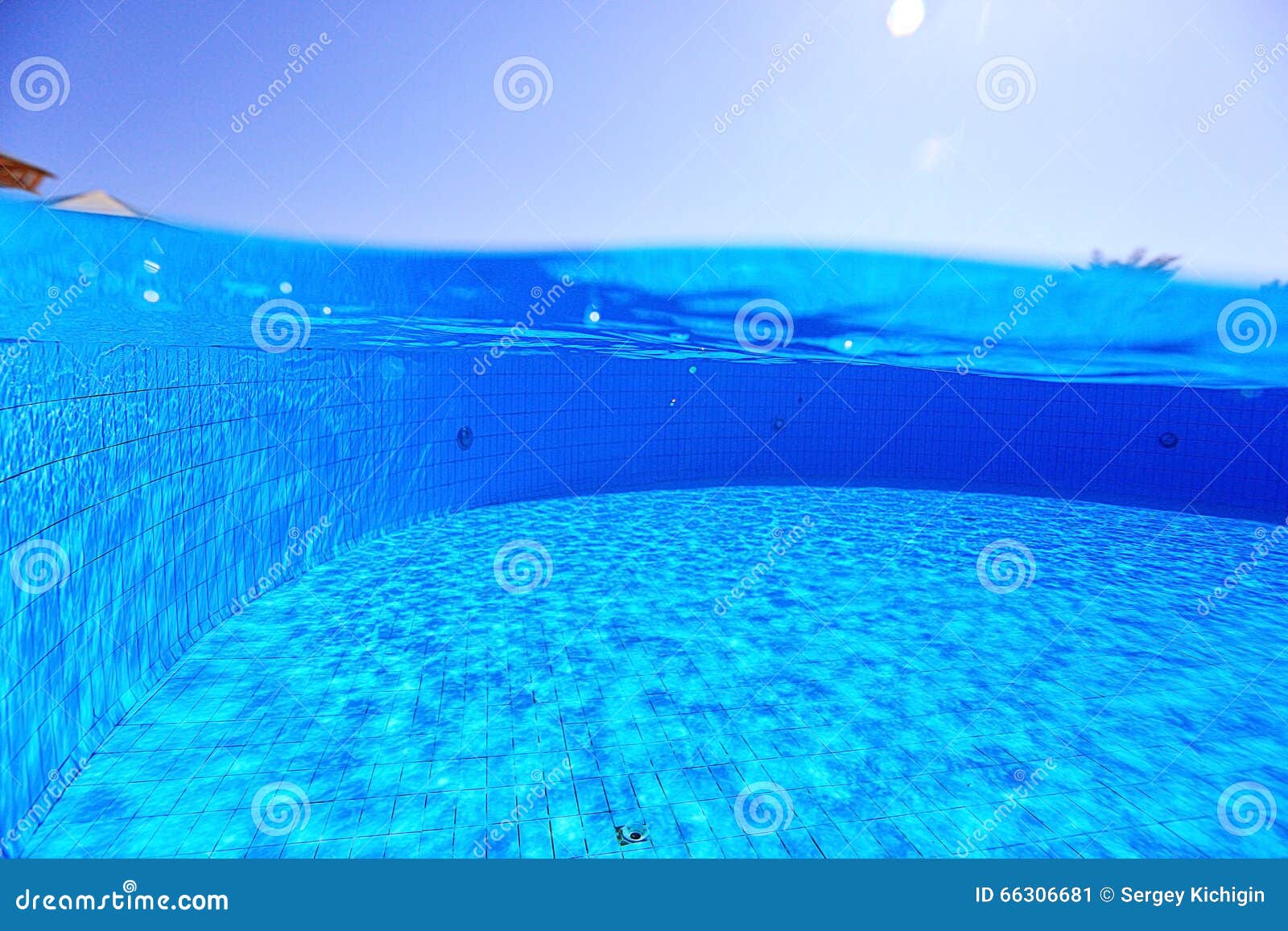 Blue swimming pool stock image. Image of courtyard, leisure - 66306681