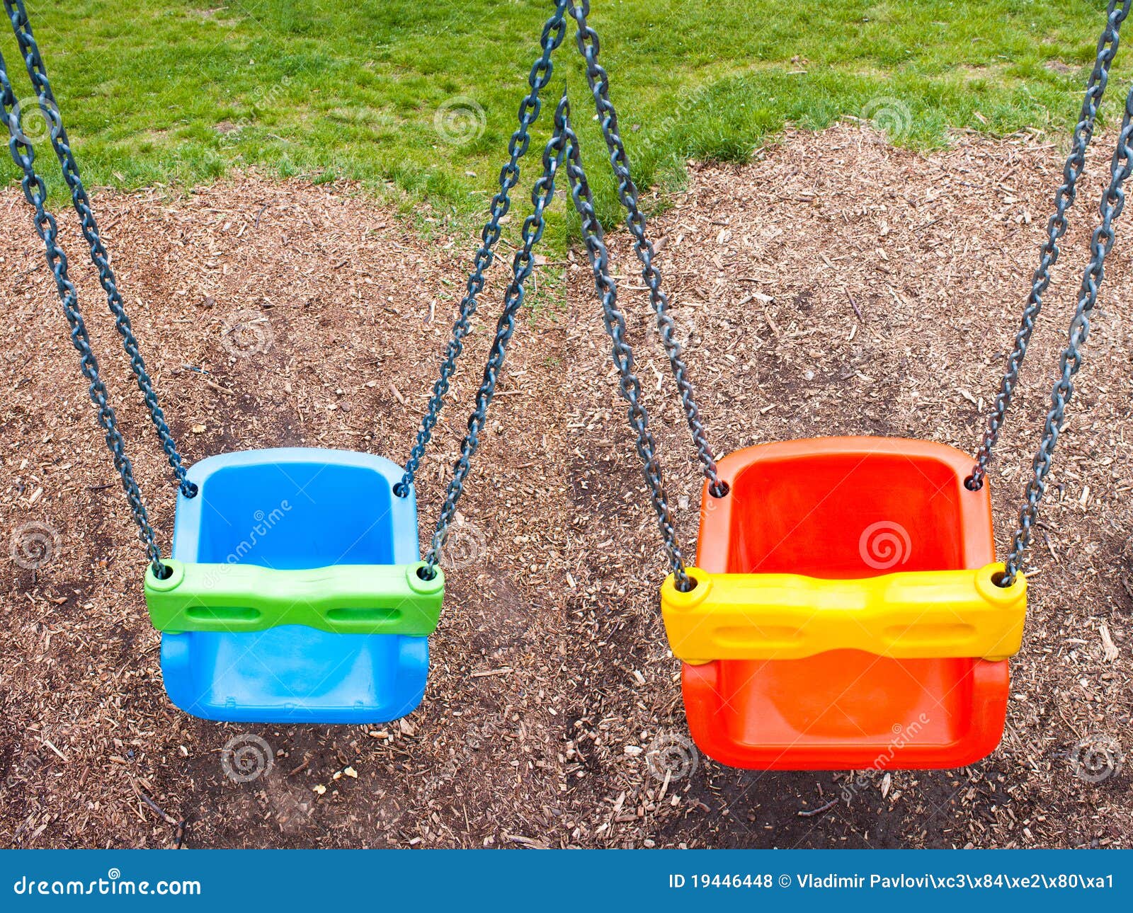 Blue swing stock photo. Image of playground, swing, plastic - 19446448