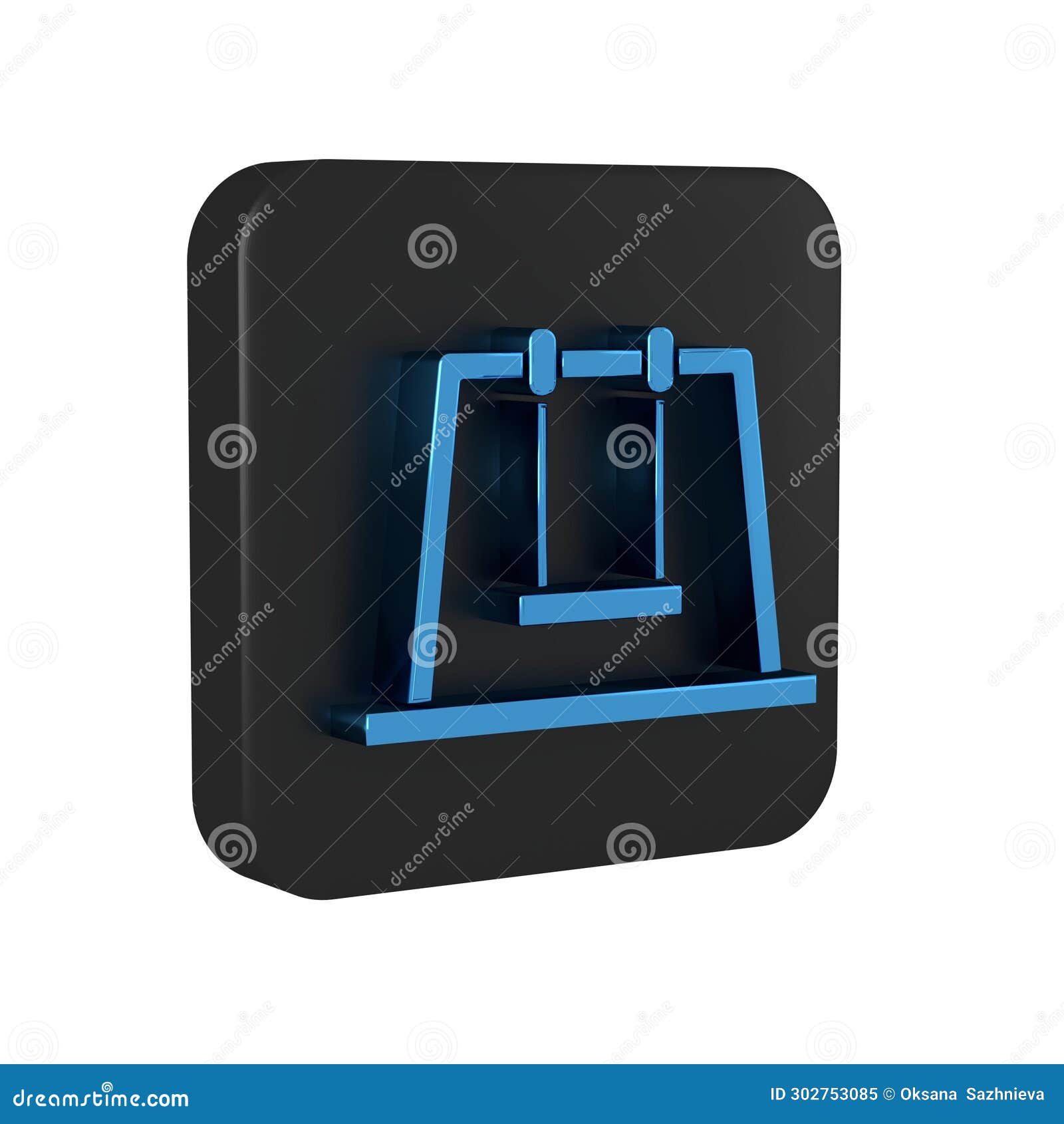 Blue Swing Icon Isolated on Transparent Background. Playground Symbol ...