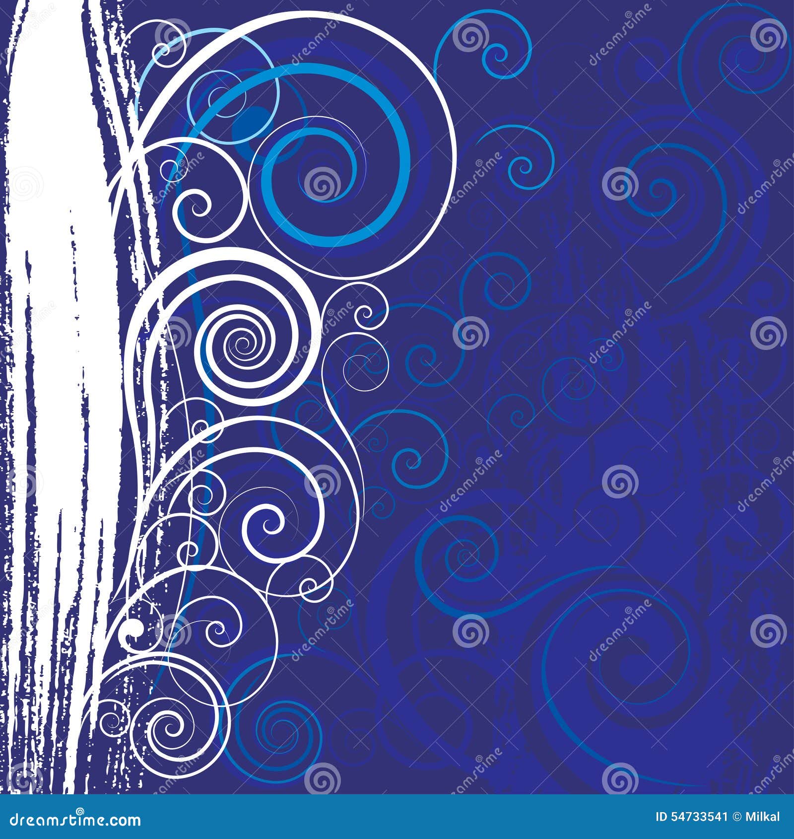 Blue swirl background stock vector. Illustration of blue - 54733541