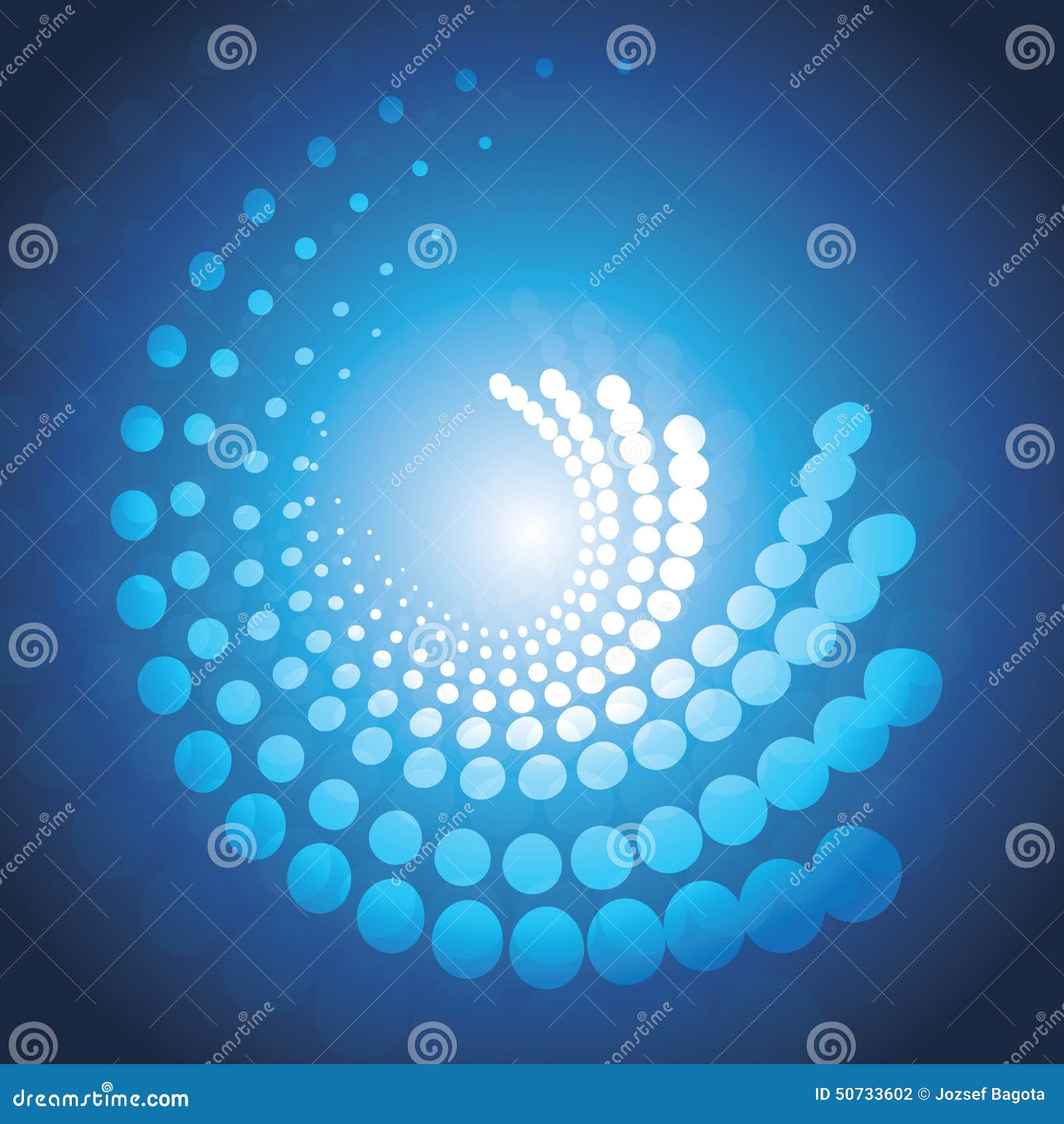 Blue Swirl Background stock vector. Illustration of concept - 50733602