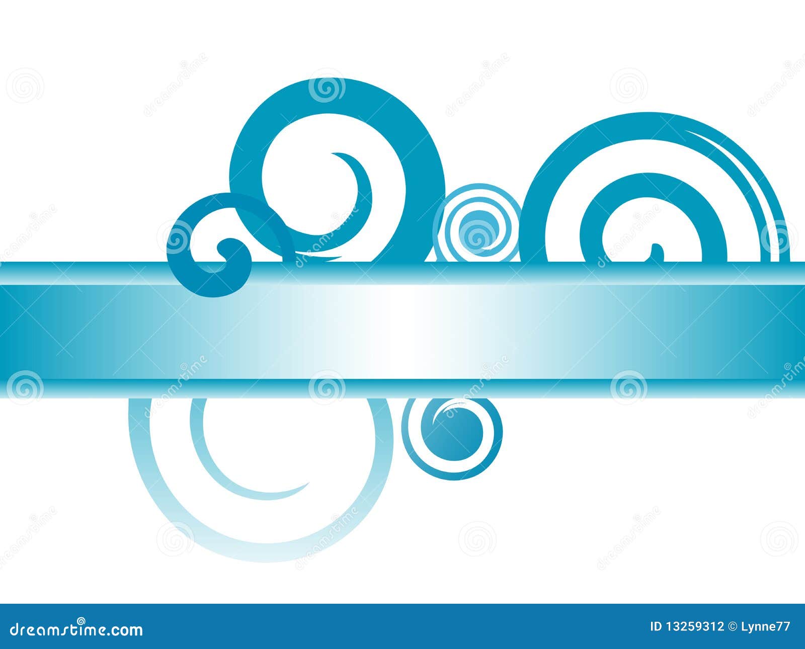 Blue Swirl Banner stock vector. Illustration of dynamic - 13259312