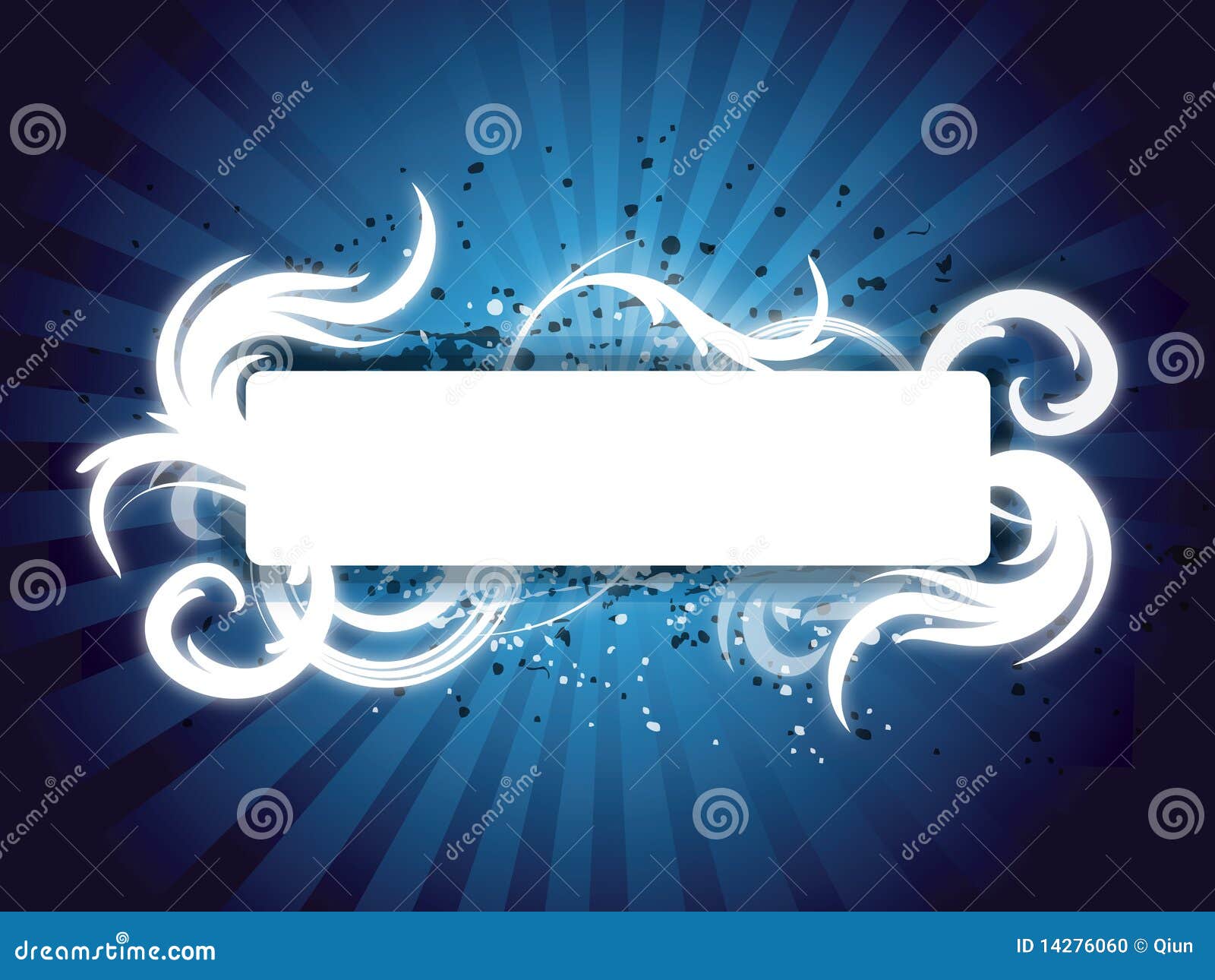 Blue swirl banner stock illustration. Illustration of vector - 14276060