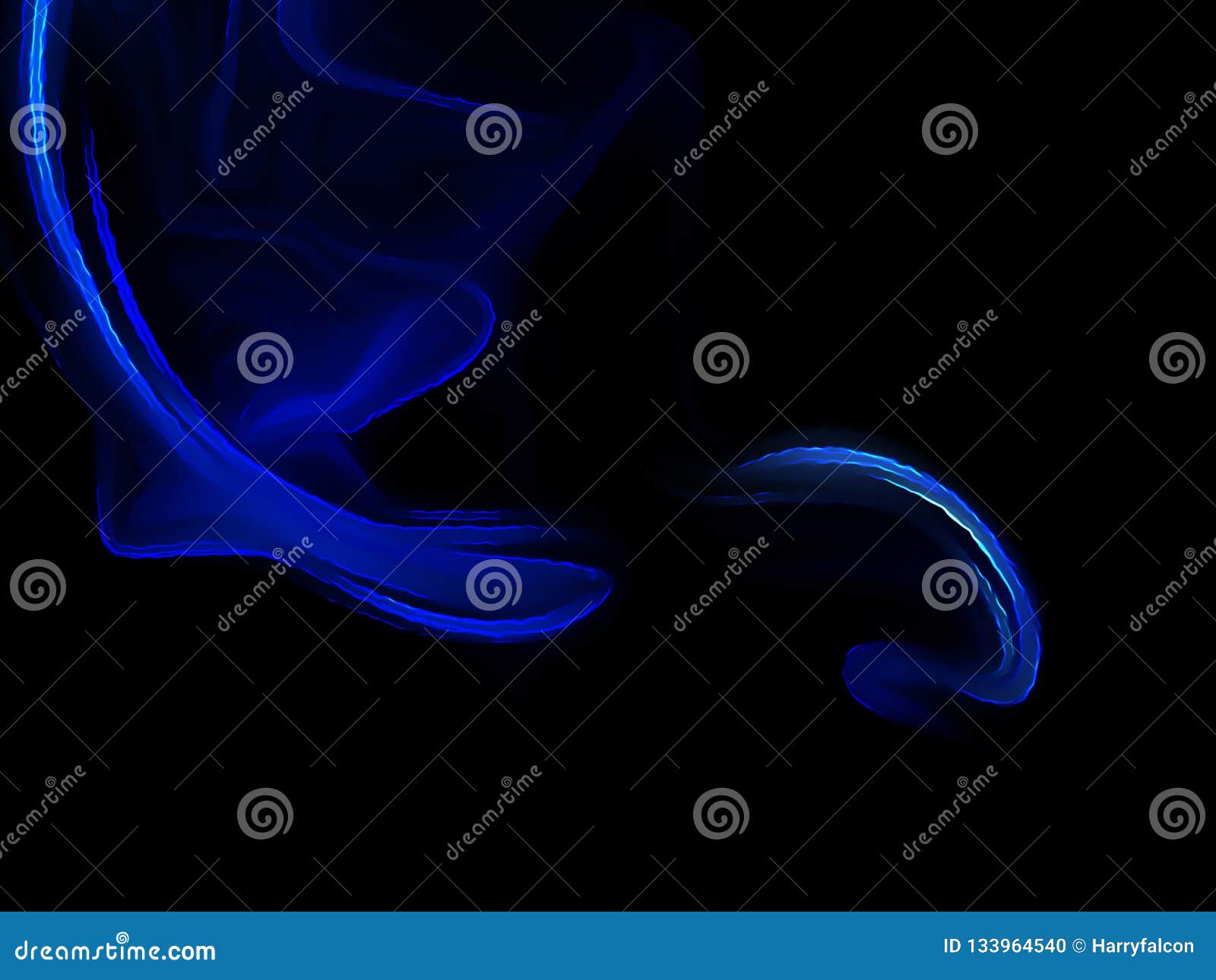 Blue Swirl on a Black Background Stock Photo - Image of digital ...