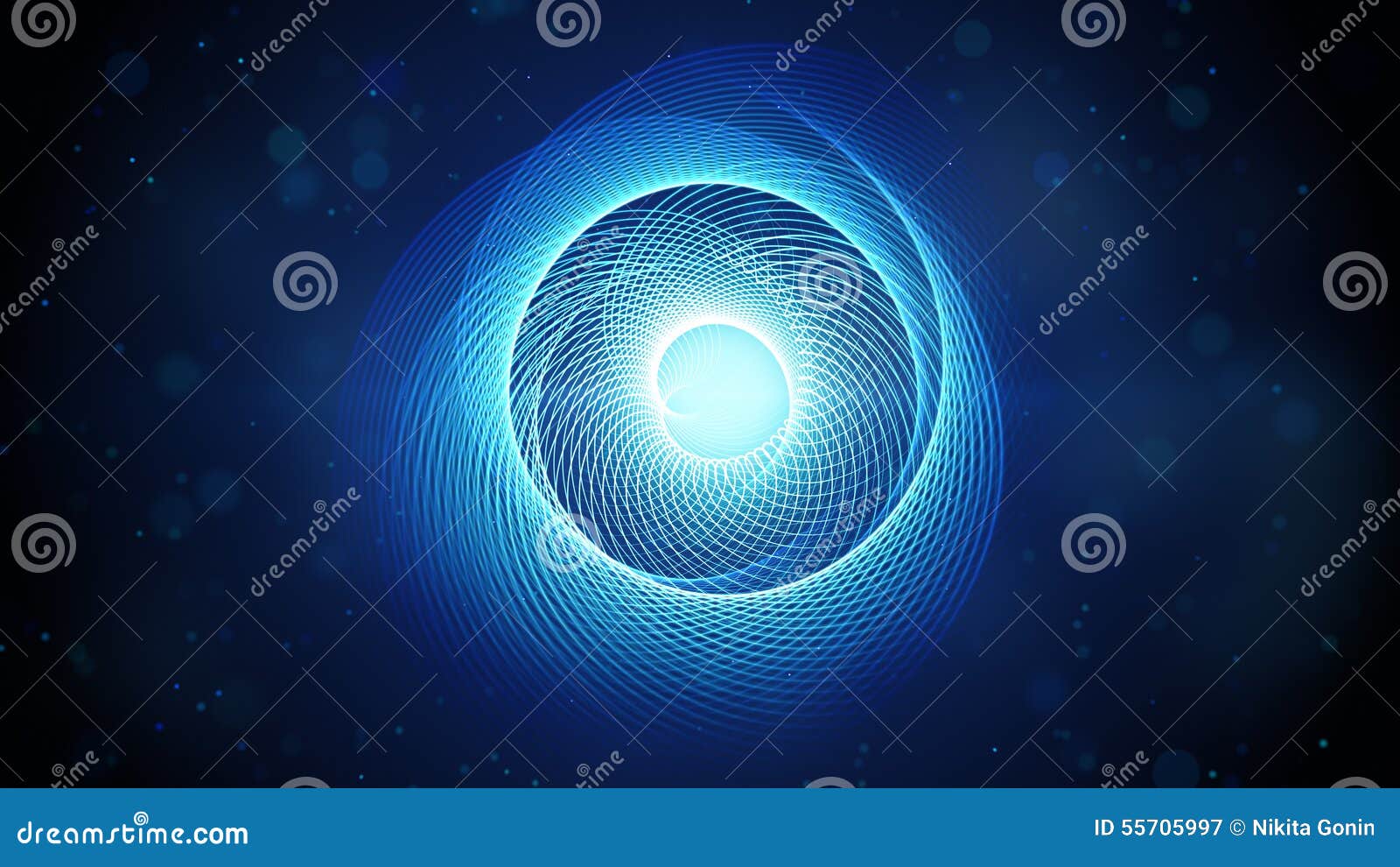 Blue Swirl Shape Abstract Background Stock Illustration - Illustration ...